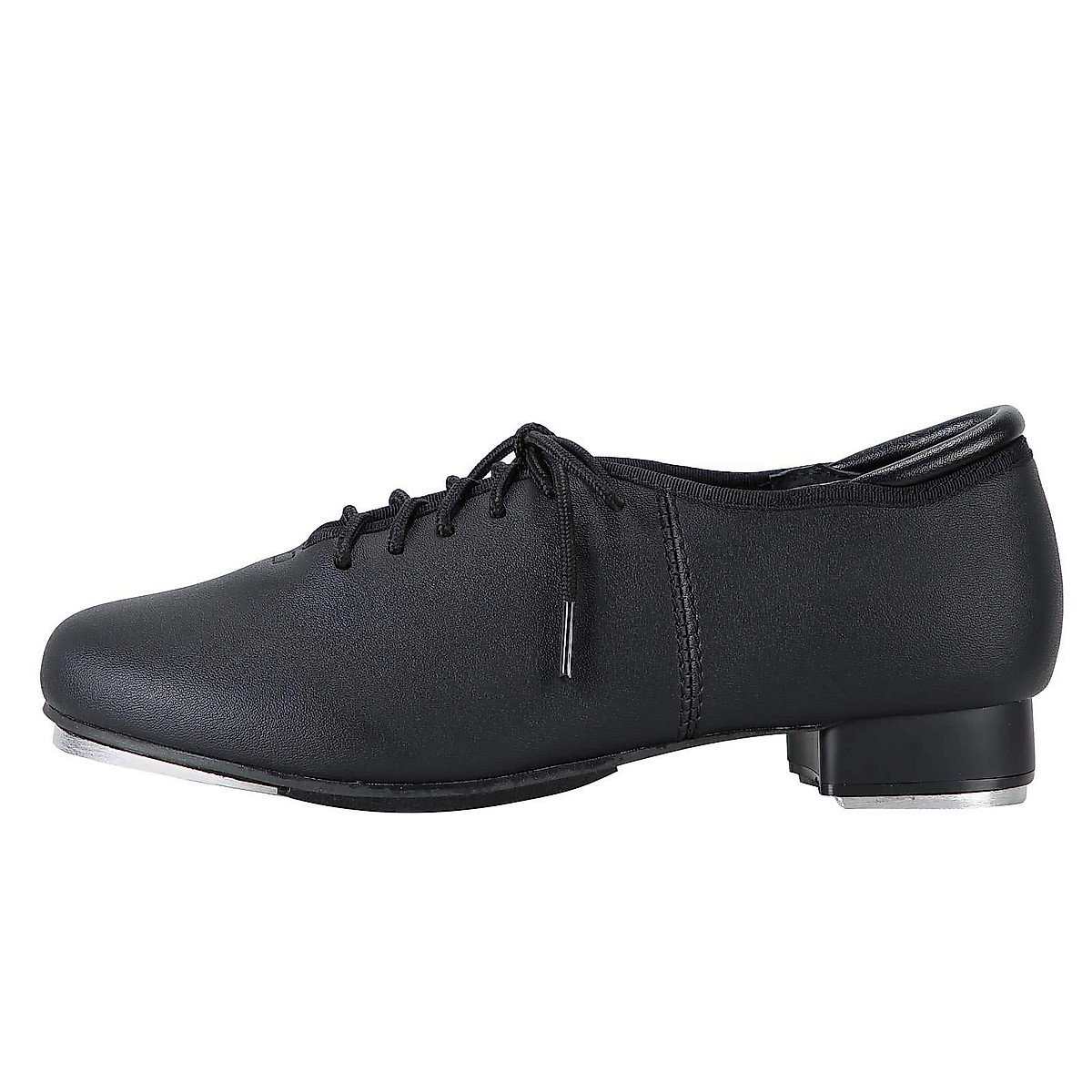 Linodes PU Leather Lace Up Tap Shoe Dance Shoes for Women and Men's Dance Shoes-Black-8M