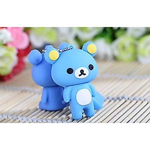2.0 Blue Teddy Bear 16GB USB Flash Thumb Drive Storage Device Cute Novelty Cartoon U Disk Memory Stick Animal