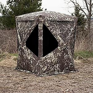 Barronett Blinds Big Mike HD Hub Hunting Blind, 2 Person Pop Up Ground Blind, Crater™ Core Camo, BMHD300CC