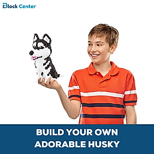 BLOCK CENTER Dachshund Dog 2024 Edition 3D Puzzle 2100 Pieces Building Blocks Set - Mini Block Gift Kit for Kids and Adults (Husky)