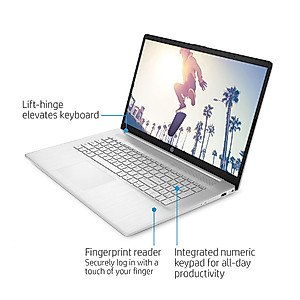 2022 HP High Performance Business Laptop - 17.3" FHD (1920 x 1080) IPS - AMD Ryzen 5 5500U 6-Core Radeon Graphics - 16GB DDR4 - 1TB SSD - Fingerprint Reader- Win 10 Home w/ 32GB USB Drive