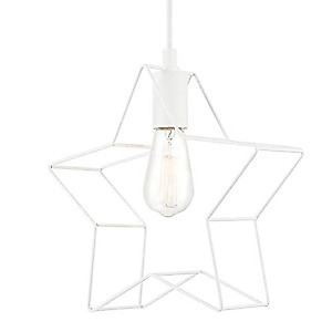 Globe Electric Novogratz x Globe Leo 1 Light, 60770, White Star Pendant