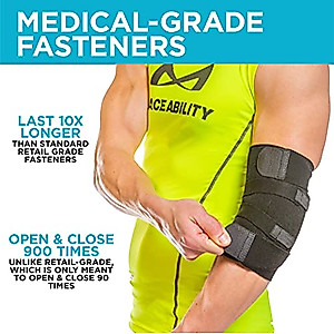 BraceAbility Cubital Tunnel Syndrome Brace - Ulnar Nerve Padded Elbow Splint for Sleeping and Daytime Support for Radial Neuropathy and Nerve Entrapment Treatment Pain-Relief and Recovery (Universal)