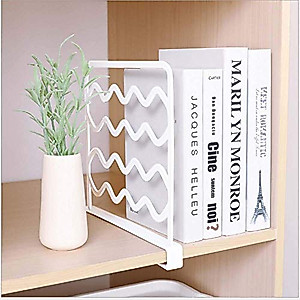 Messar 4 PCS Plastic Shelf Dividers for Closets, Plastic Closet Dividers White Shelf Separators Perfect for Clothes Organizer and Bedroom Kitchen Cabinets Shelf Storage and Organization (4 Pcs)