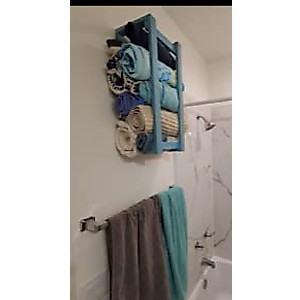 Teal Blanket Rack Quilt Rack Towel Storage 36"