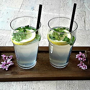 5,000 Black Paper Straws Length 7.67" Diameter 6mm Disposable Drinking Biodegradable Dye Free Bulk Straw | Canada Brown (Black)