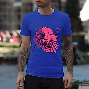 Unique Gift Idea for Drone Pilots Skull FPV Goggles Men Women Black Multicolor T shirt