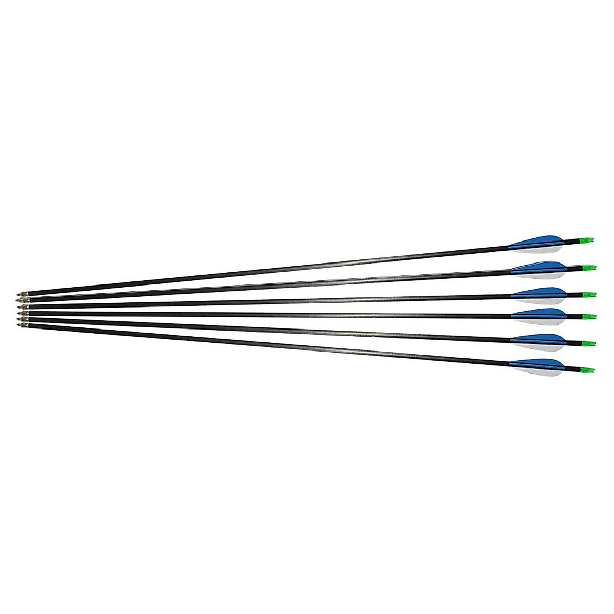 TOPARCHERY 6pcs 32 inch Carbon Arrows for Compound Bow and Recurve Bow, 400 Spine Arrows with Screwed Field Points