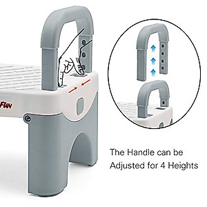 LOL-FUN Folding Step Stool for Kids, Step Stool for Toddler Bathroom Sink, Child Step Stool for Boys and Girls -Grey