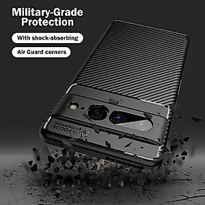 Aukvite for Google Pixel 7 Pro Case, Google Pixel 7 Pro Phone Case Soft TPU Case, Shockproof Anti-Fingerprint Phone Case for Pixel 7 Pro 2022 Anti Scratch Flexible Drop Protection Cover (Black)