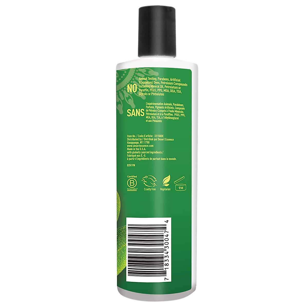 Desert Essence Tea Tree Replenishing Conditioner - 12.7 Fl Ounce - Peppermint & Yucca - Eucalyptus Oil - Vitamin E - Keratin - Murumuru Butter For Dull, Damaged Hair - Reduces Hair Breakage & Flaking