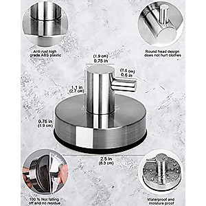 DGYB Suction Cup Hooks for Shower + Brushed Nickel Suction Cup Hand Towel Ring