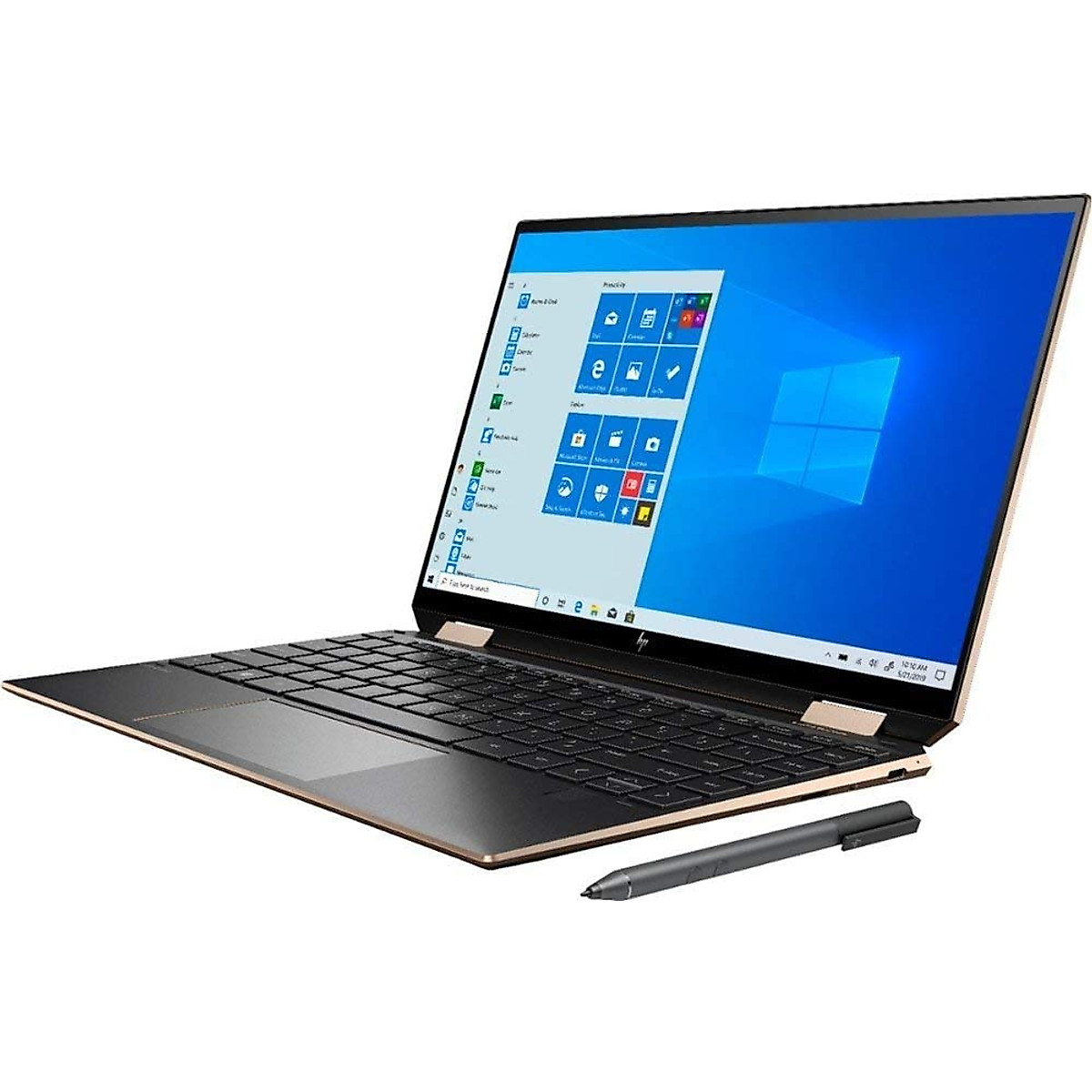 HP Newest Spectre x360 13t (10th Gen Intel i7-1065G7, 16GB, Precision, WiFi 6 AX, with Stylus Pen, 2-in-1, B&O, 3 Years McAfee Security, Windows 10 Professional, Warranty) Nightfall Black