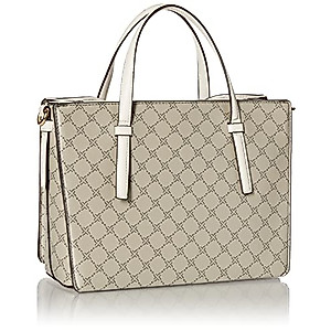 NINE WEST Geneva Jet Set Satchel, Beige Logo/Milk