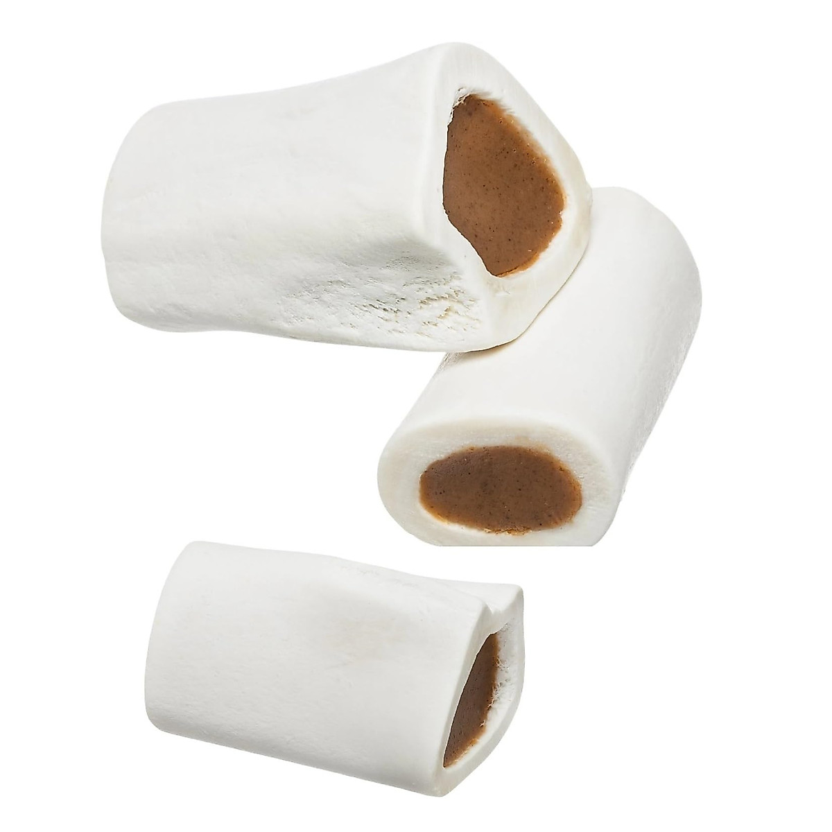 MPP Stuffed Bully Shin Bones 4 Inch Refillable Nutritious Hard Dog Dental Care Chews (4 Bones)