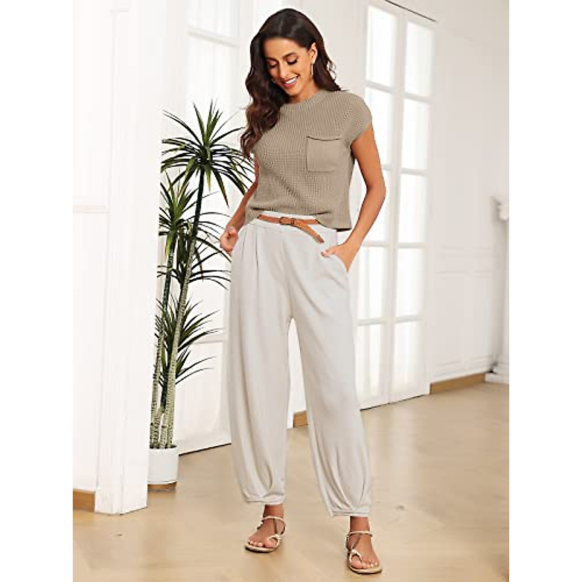 LILLUSORY Fall Outfits Clothes Womens Two 2 Piece 2023 Summer Fashion Matching Lounge Pajamas Sets Cozy Knit Sweater Loungewear Set Clothes Clothing Ribbed Oversized Sweaters Tops Dress