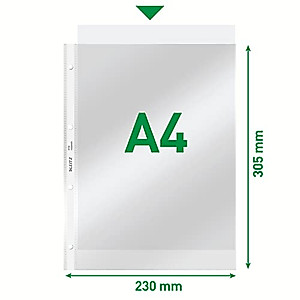 Leitz 4734-31-00 Super Premium Document Wallet A4 PVC Hard Film Waterproof Pack of 10