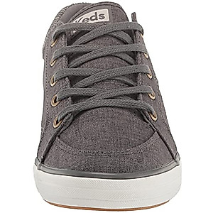 Keds Center 2 Lace Up, Sneaker Womens, Grey Cotton Slub, 7 Medium