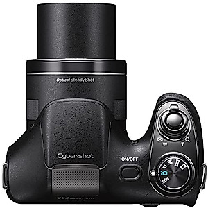 Sony Cyber-Shot DSC-H300 Digital Camera (Black) (DSCH300/B) + 2 x 64GB Memory Card + Card Reader + Corel Photo Software + Case + Flex Tripod + 4xAA Batteries + Memory Wallet + Cleaning Kit (Renewed)