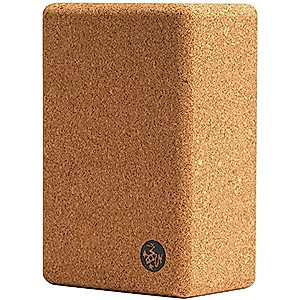 Manduka Yoga Cork Block - Yoga Prop and Accessory, Good for Travel, Comfortable Edges, Lightweight, Extra Firm Cork, 4" x 6" x 9" (10 x 15 x 22.5 cm) (Pack of 2)