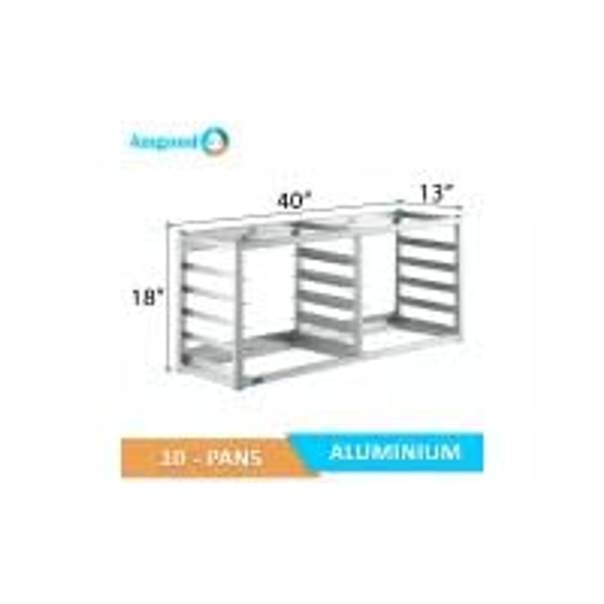 Express KitchQuip WALL MOUNTED SHEET BUN PAN RACK - FITS 10 HALF PANS - 40" X 13" X 18" | ALUMINIUM | NSF