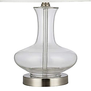 Amazon Brand – Stone & Beam Contemporary Glass Table Lamp with Narrow-Necked Body, LED Bulb Included, 20.25"H, Clear