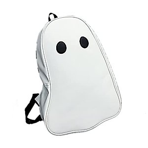 Novelty 3D Ghost Backpack Racksack Cute School Bag Bookbag Shoulder Bag for Teen Boys Girls (White)