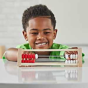 hand2mind 20 Bead Wooden Sensory Rekenrek, Abacus for Kids Math, Math Manipulatives Kindergarten, Counting Rack for Kids, Counters for Kids Math, Educational Toys for Elementary Kids (Set of 1)