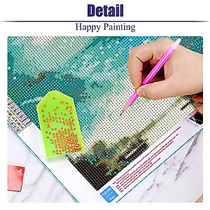 Star Lake Diamond Painting Kits for Adults - Star Lake 5D Diamond Art Kits for Adults Beginner and Kids,Diamond Dots Painting DIY Round Full Drill Gem Pictures Kit,for Home Wall Decor 12x16 Inch