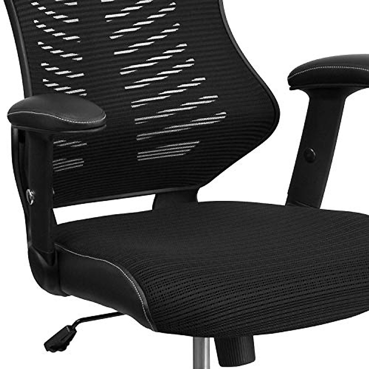 Flash Furniture Kale High Back Designer Black Mesh Executive Swivel Ergonomic Office Chair with Adjustable Arms