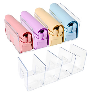 ZIYIME 2 Pcs Purse Organizer for Closet - Acrylic Clear Purse Organizers, Closet Organizers and Storage Purse Handbag Divider Holder, 4 Sections Purse Organizers Dividers in Bedroom Office