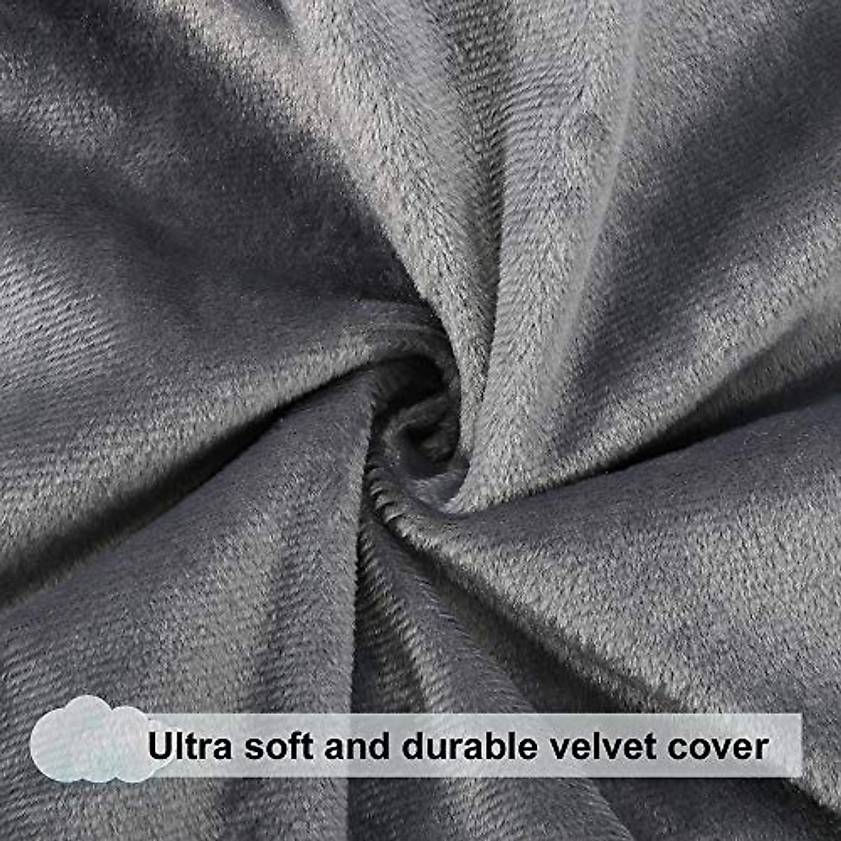 KWLET Pregnancy Pillow C Shaped Cover/Maternity Pillow Case with Double Zippers, Velvet, 57x30 Inch