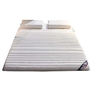 QQCC Mattress Topper Latex Mattress, Soft Fashion Mattress Double Household Thickened Folding Foam (Color : Gray, Size : Thickness 8cm)