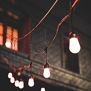 XLDLQU 5 Pack Black Swivel Hooks, 360° Stainless Steel S Hook Clips with 12.5 inch Extended Wirerope for Hanging Wind Spinners, Wind Chimes, Bird Feeder, Crystal Twisters (5 Pack)