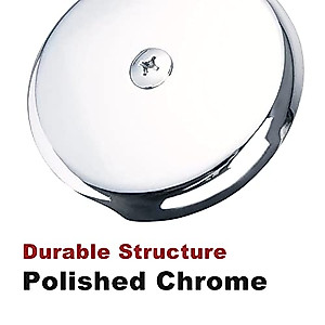 Gold-Hao-The-Bathroom Single Hole Bathtub Drain Overflow Plate/Tub Overflow Drain Ccover with Three Matching Screws/Bathtub Overflow Drain Cover Includes an Adapter (Chrome)