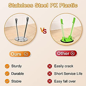 Kinkota Stainless Steel Ziplock Bag Holder for Filling, Food Storage Bag/Plastic Freezer Bag Holder Stand, Meal Planning/Prep Bag Holders, Durable Baggie Holder, 2 Pack