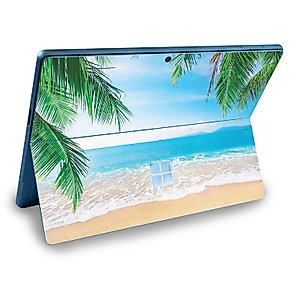 MightySkins Skin Compatible with Microsoft Surface Pro 9 (2022) - Pristine Beach | Protective, Durable, and Unique Vinyl Decal wrap Cover | Easy to Apply & Change Styles | Made in The USA