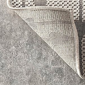 nuLOOM Kiernan Vertical Teardrop Stripe Indoor/Outdoor Area Rug, 8' x 10', Grey