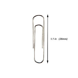 Small Paper Clips, 1.1 Inch Paper Clip, 300 pcs Paperclips (Small, Silver)