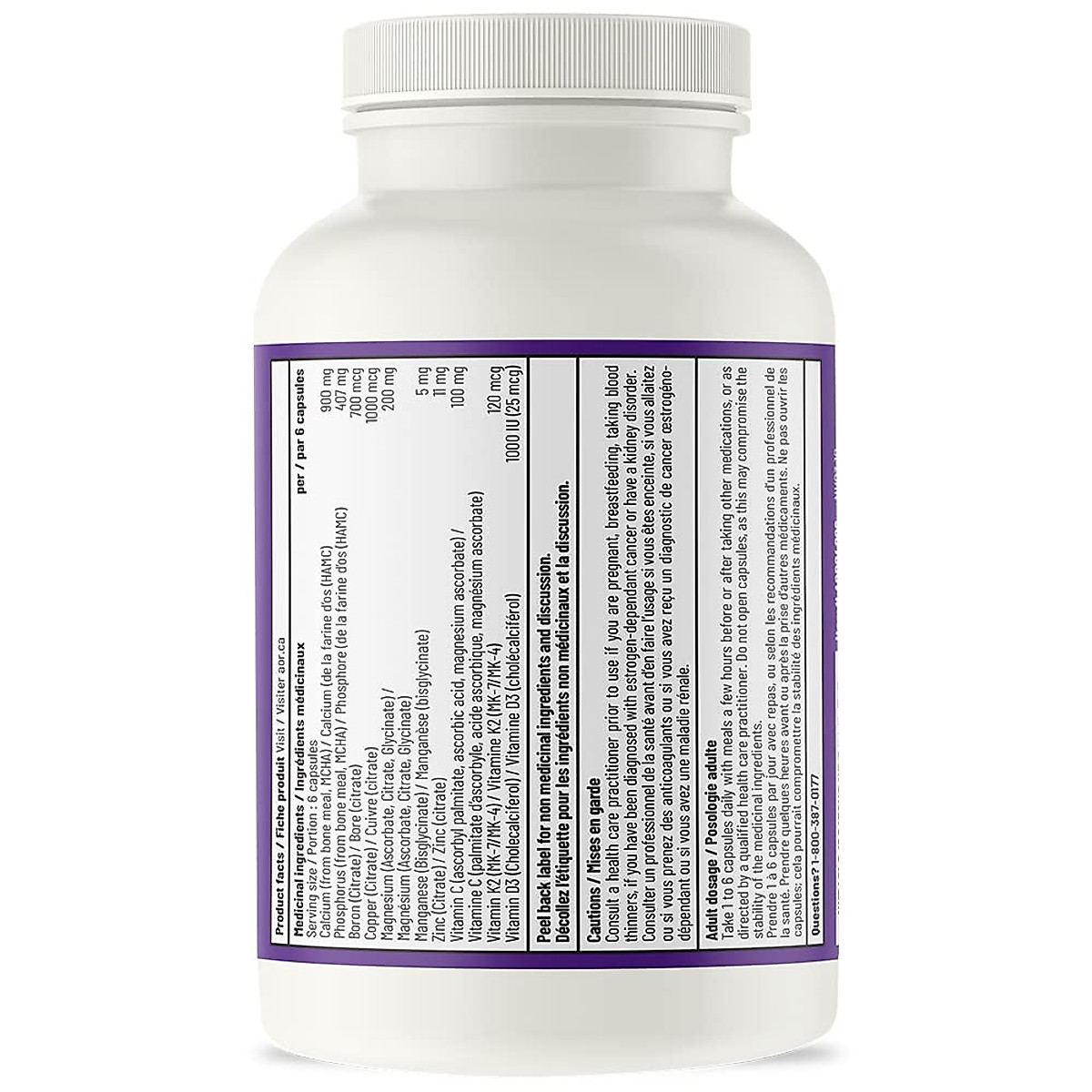 Bone Basics (120 Capsules) Brand: A.O.R Advanced Orthomolecular Research