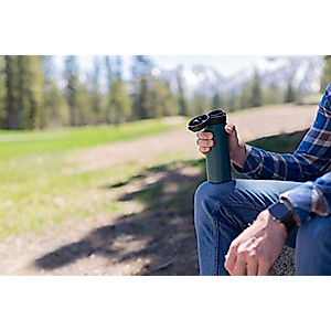 Simple Modern Insulated Thermos Travel Coffee Mug with Snap Flip Lid | Leakproof Reusable Stainless Steel Tumbler Cup | Gifts for Women Men Him Her | Kona Collection | 16oz | Midnight Black