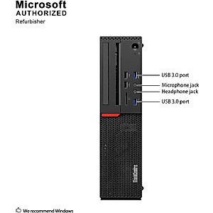 Lenovo ThinkCentre M900 SFF Desktop Computer, Intel Quad Core i5-6500, 16GB DDR4 RAM, 512GB SSD, 4K Support, WiFi, Bluetooth, VGA, Windows 10 Pro (Renewed)