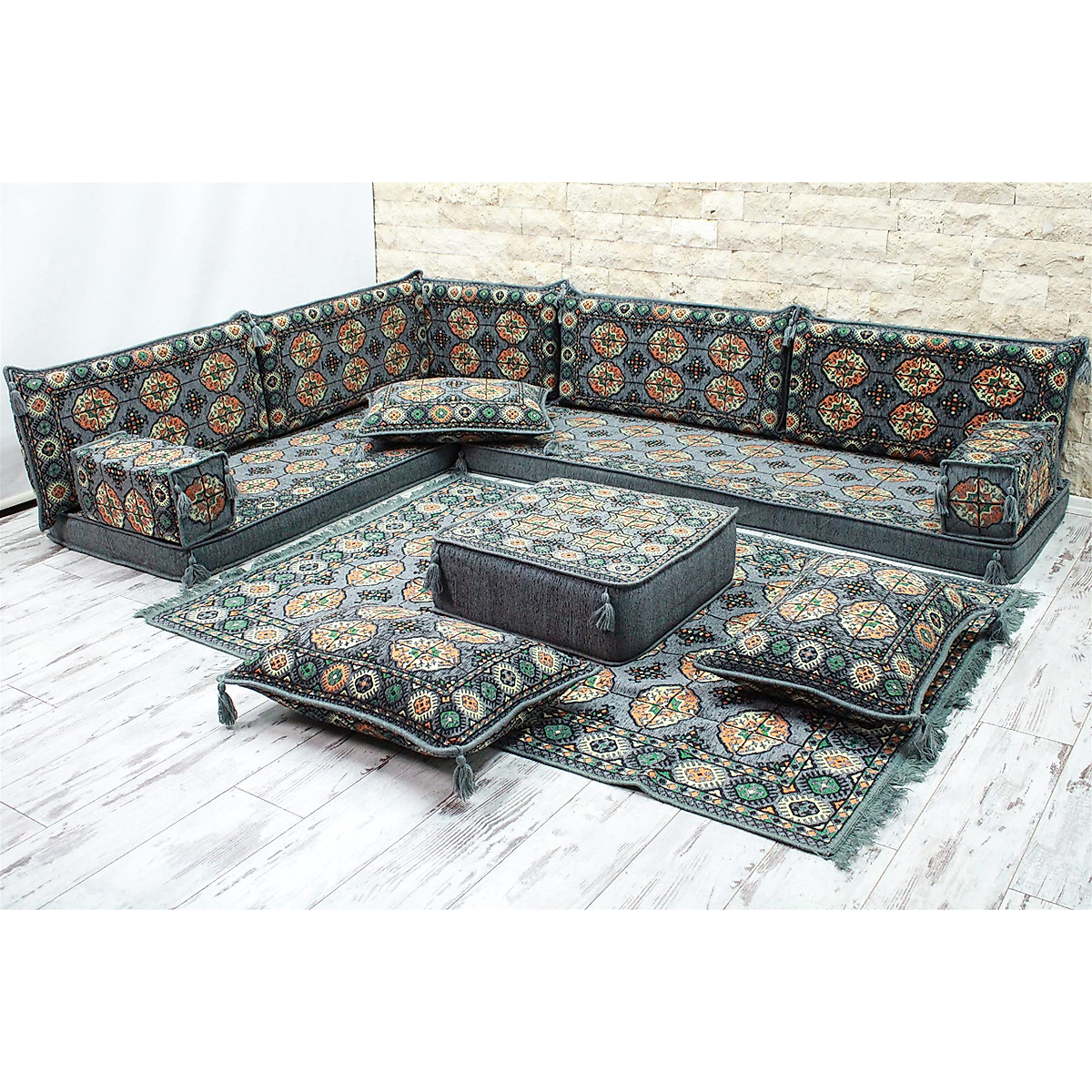 Arabic Floor Sofa Set, Arabic Floor Seating, Arabic Floor Sofa, Arabic Majlis, Arabic Couches, Jalsa, Floor Seating Sofa (With STANDARD FOAM)