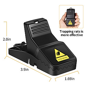 Briteen Mouse Traps Indoor Outdoor - 6 Pack Plastic Mouse Rat Trap for Home - Killer Plastic Mouse Catcher for Hotel, Hospital, School, Restaurant and Kitchen - Snap Traps for Mice, MK-06