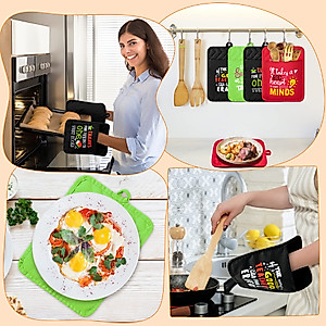 R HORSE 10Pcs Teacher Appreciation Pot Holders Gifts Funny Potholders Microwave Oven Mitt Hot Pads Thank You for Teachers Holders End of The Year Teacher Gift for Kitchen Cooking Baking Lovers