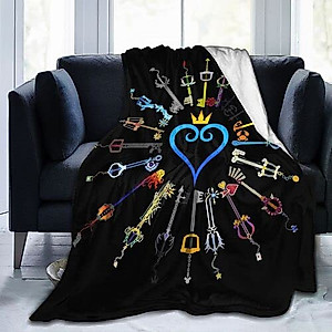 Hearts-Keyblades Ultra Soft Fleece Blanket Flannel Velvet Plush Throw Blanket,60x50in