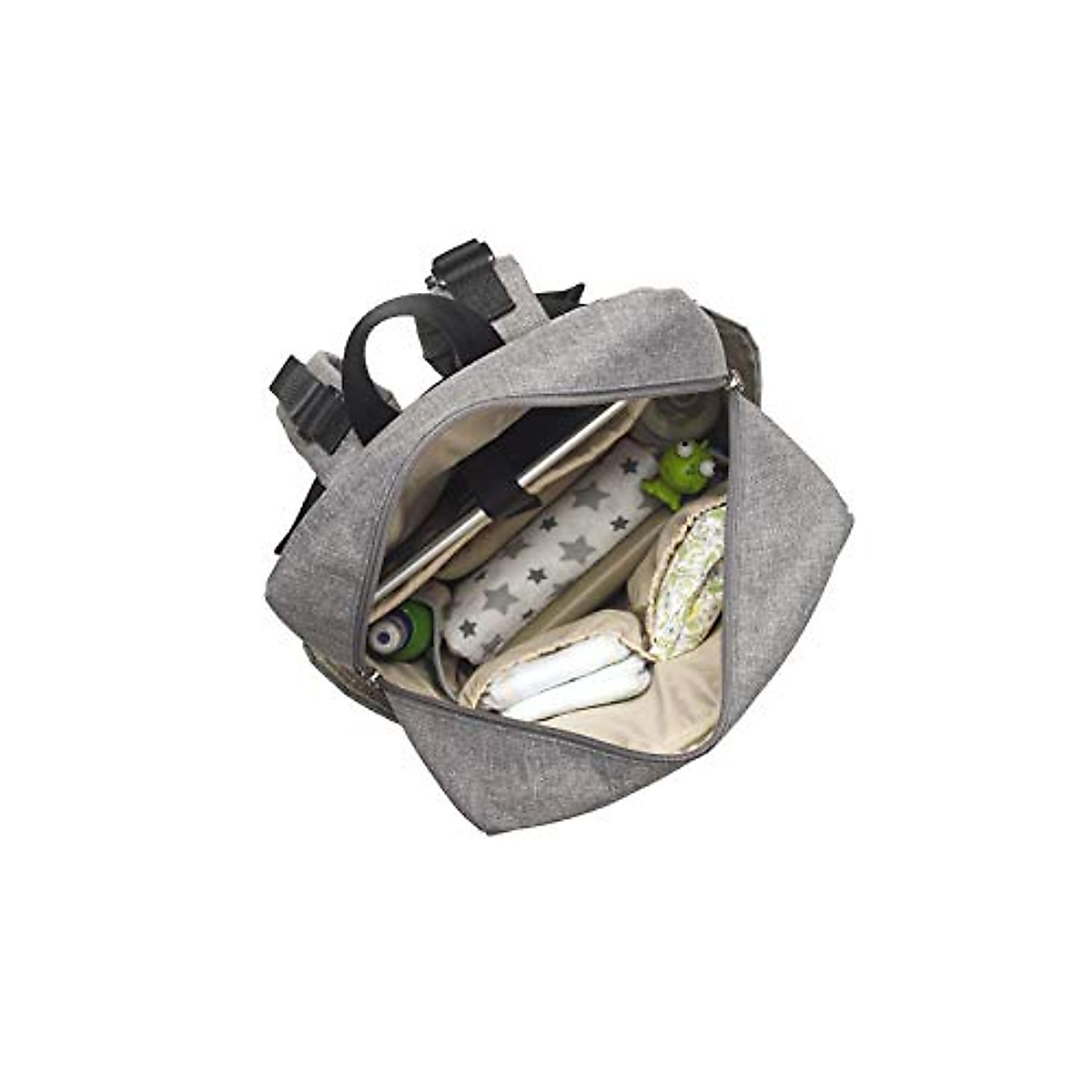 Babymel George Unisex Diaper Backpack in Grey and Black