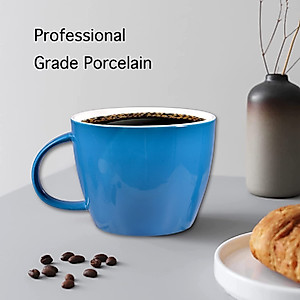 SELECTIONS OF PAN 30 Ounce Jumbo Soup Bowl Glossy Ceramic Mug with Handle for Soup, Coffee, Tea, Ice Cream, Fruit, Cereal, Milk, Mocha, Cocoa Aqua Blue 2X-Large (Pack of 1) MBB-MG13 0