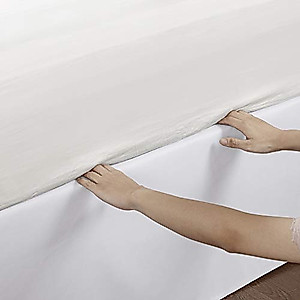 Madison Park Simple Fit Bedskirt, 6" W x 236" L + 26" D, White