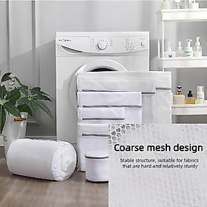 4Pcs Durable Honeycomb Mesh Laundry Bags for Delicates (1 XL 20 x 24 Inches, 1 L16 x 20 Inches,1 Medium 12 x 16 Inches, 1 Small 10 x 12 Inches)